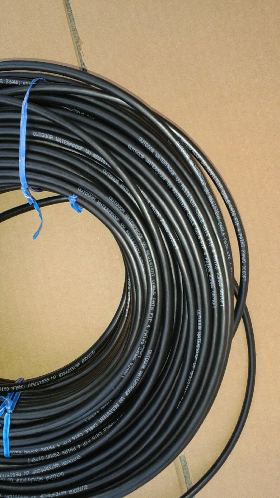 100 FT CAT-6 Shielded Outdoor Indoor Ethernet UV Resistant Direct Bury ...