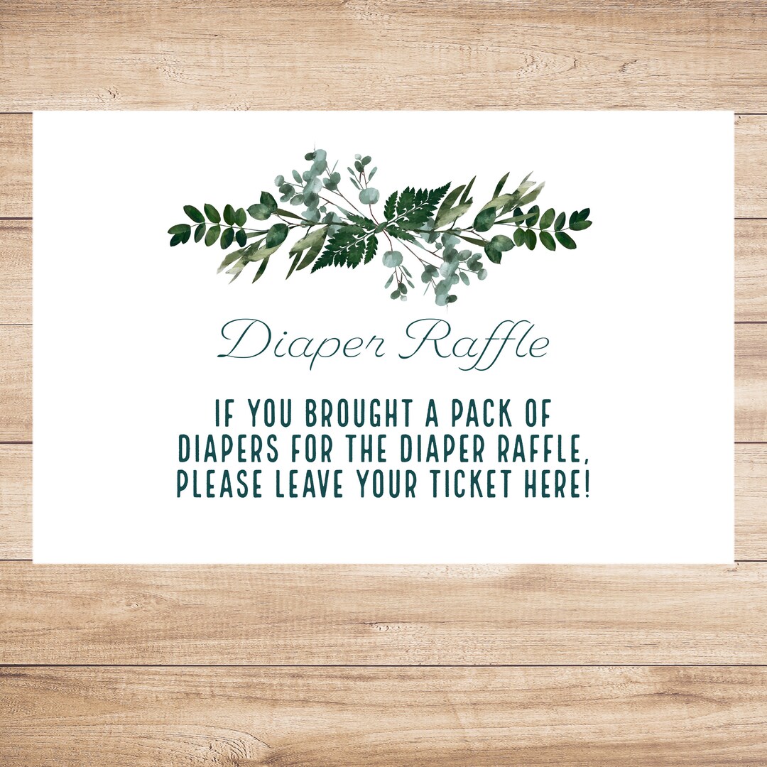 Diaper Raffle Baby Shower Printable - Etsy