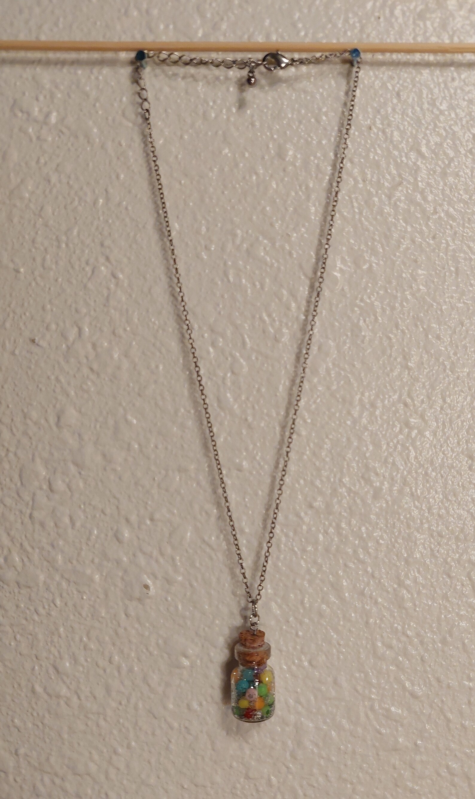 Mini Bubblegum Glitter Jar Necklace - Etsy