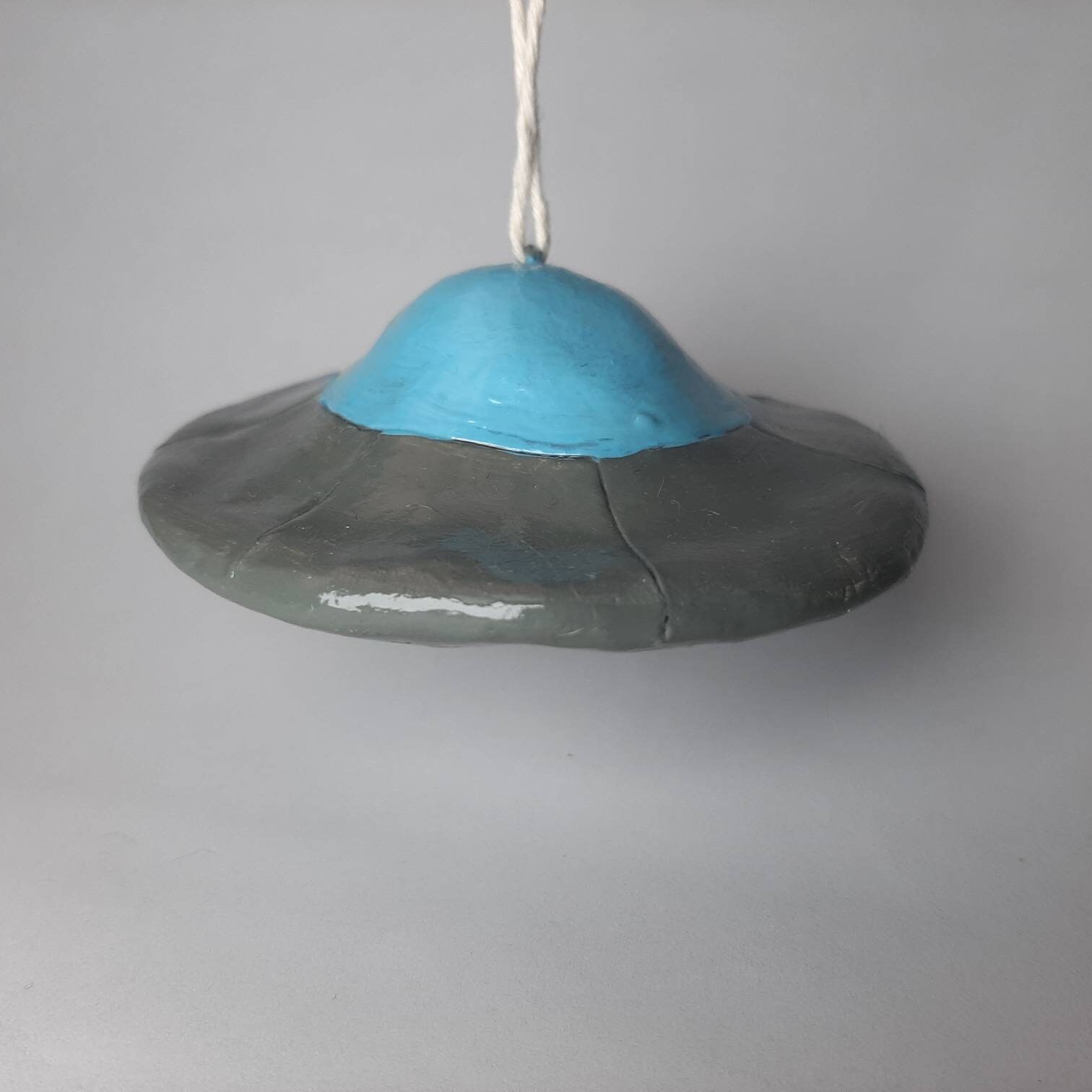 Handmade Clay Alien UFO ornament | Etsy