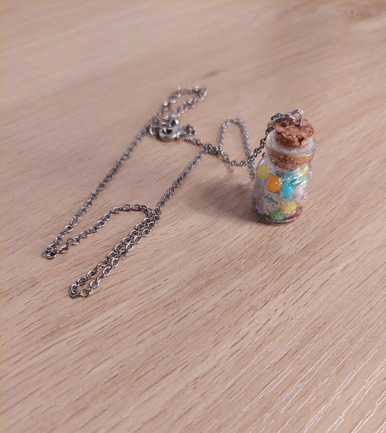 Mini Bubblegum Glitter Jar Necklace - Etsy