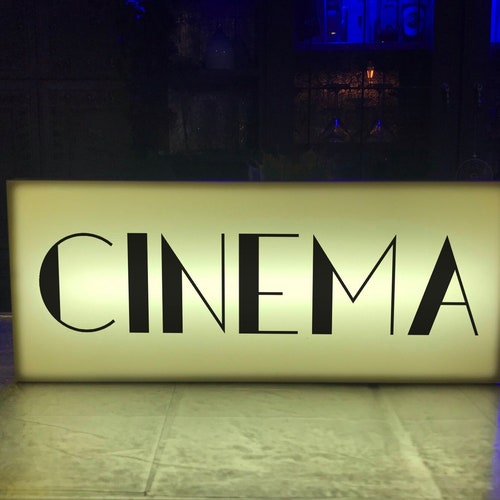 Cinema Vintage Style Illuminated Sign Light Box Vintage Colour | Etsy