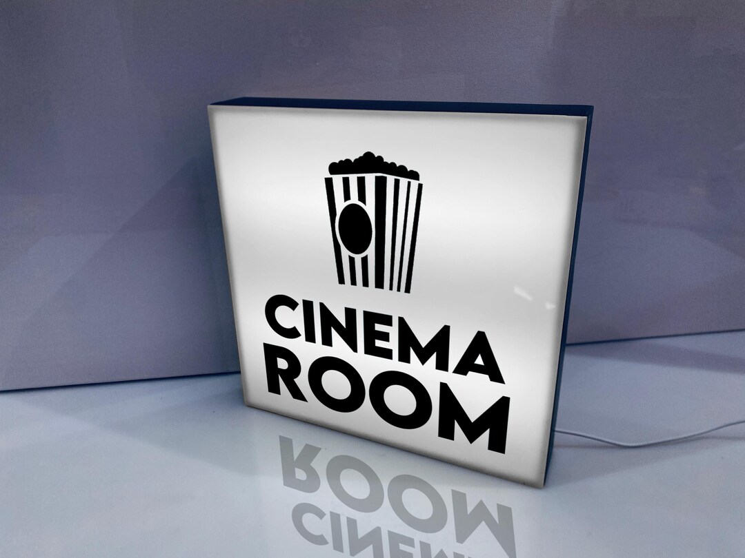 Cinema Room Light up Illuminated Sign Light Box White | on Air | Music ...
