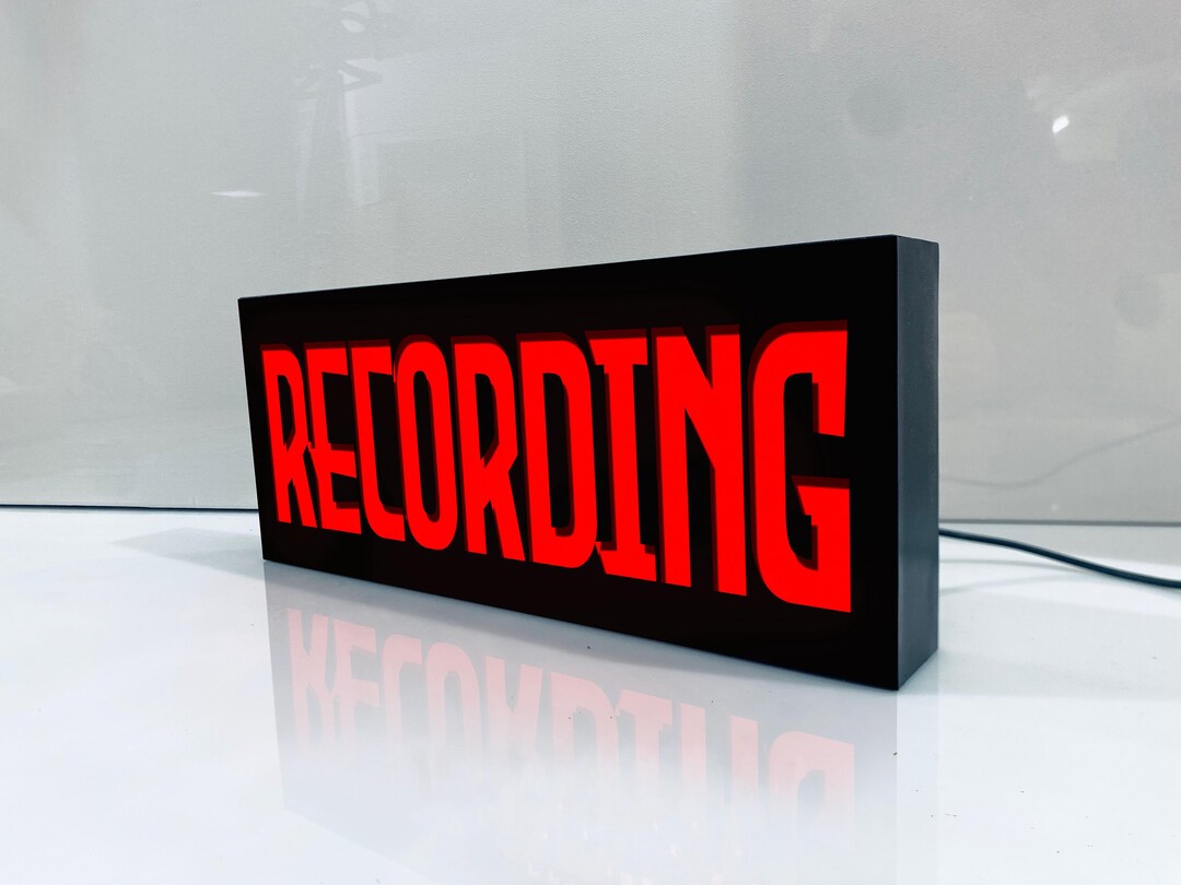 Recording Light up Illuminated Sign Light Box | USB LED Powered ...