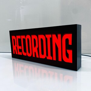Recording Light up Illuminated Sign Light Box | USB LED Powered ...