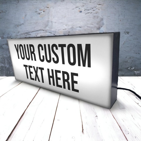 Outdoor Light Box Sign - Etsy