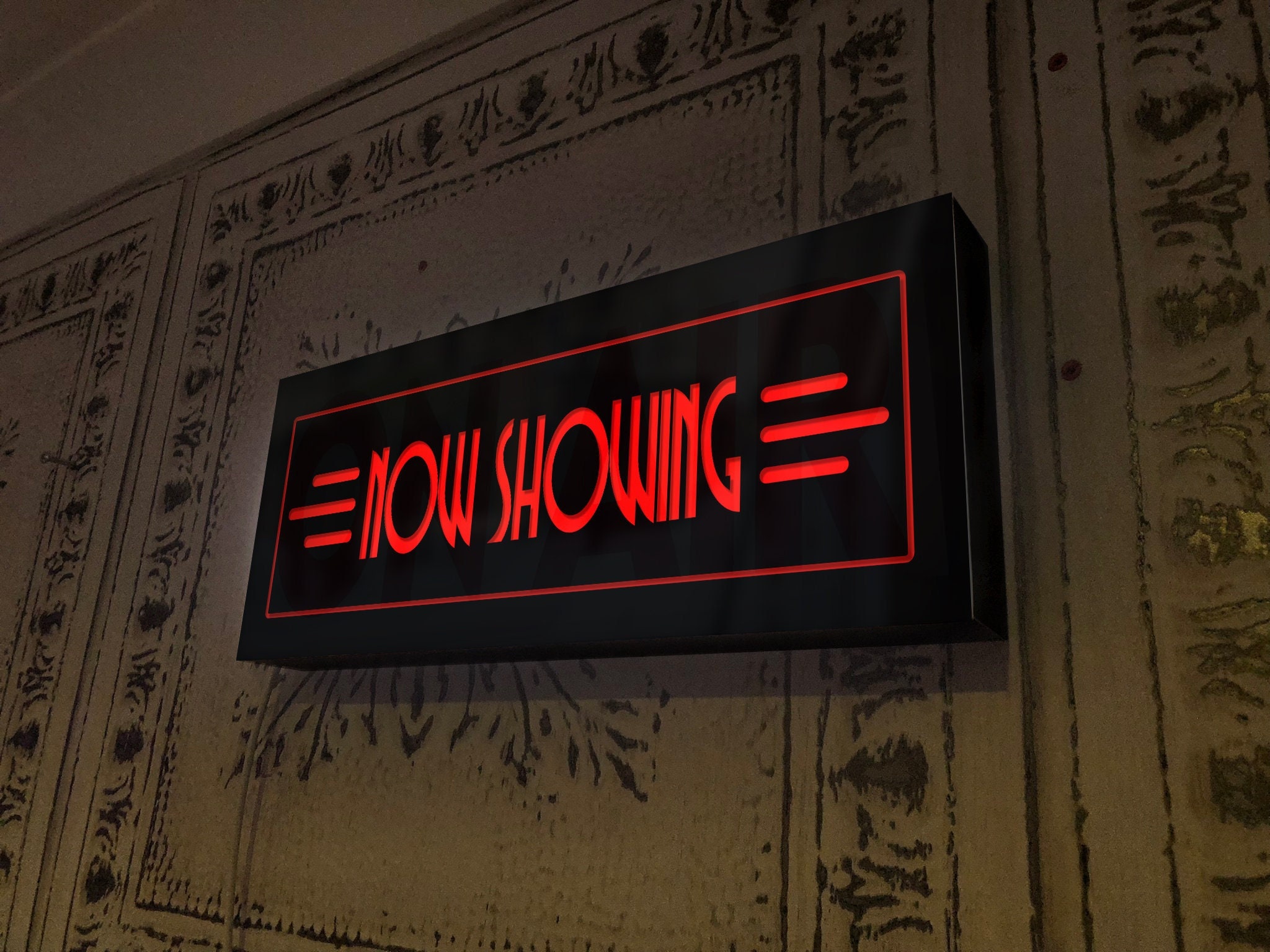 Now Showing Cinema Retro Light up Illuminated Sign Light Box - Etsy UK