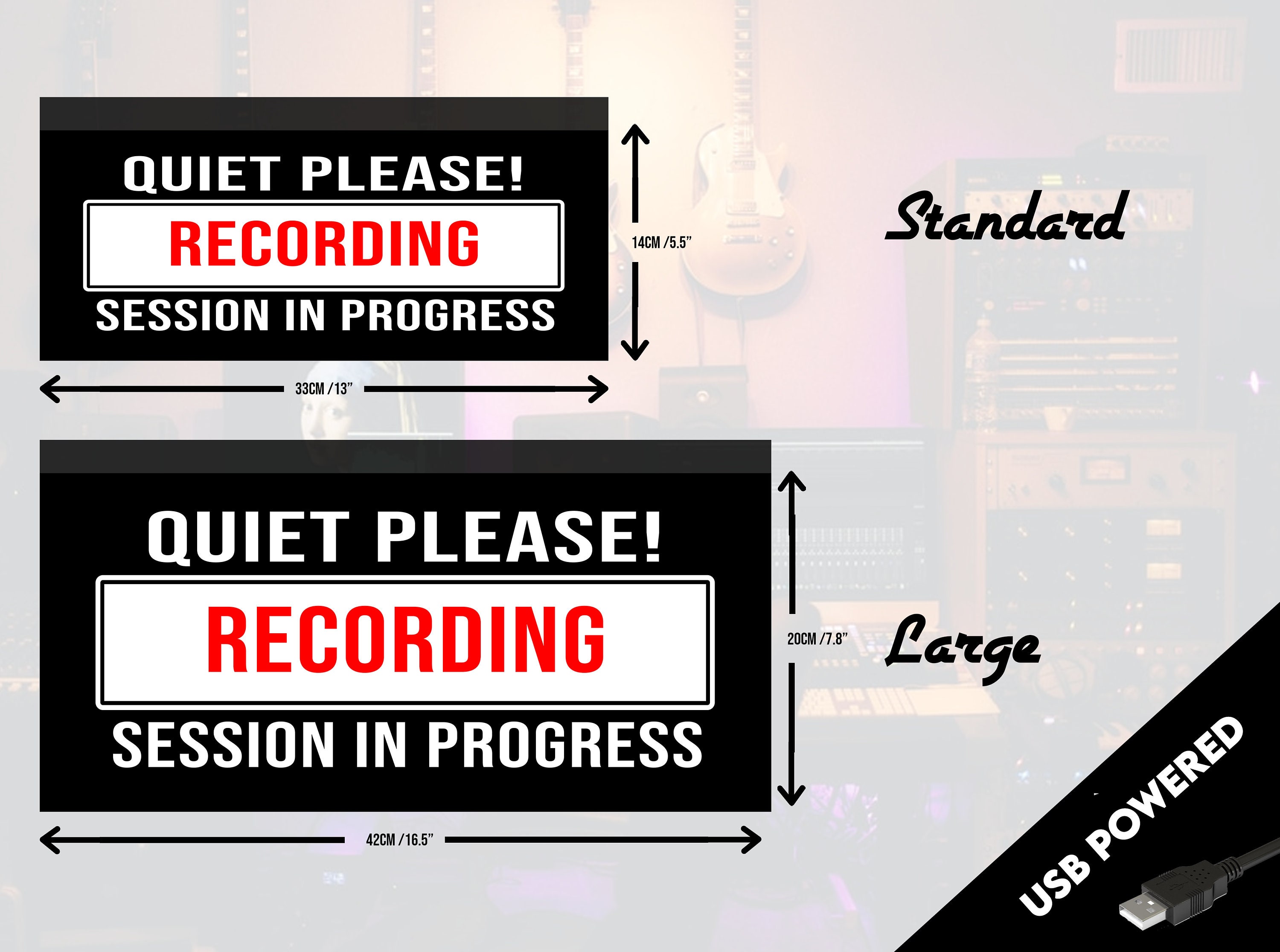 Quiet Please Recording Sign