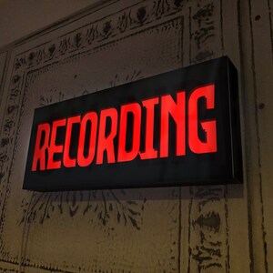 Recording Light up Illuminated Sign Light Box | USB LED Powered ...