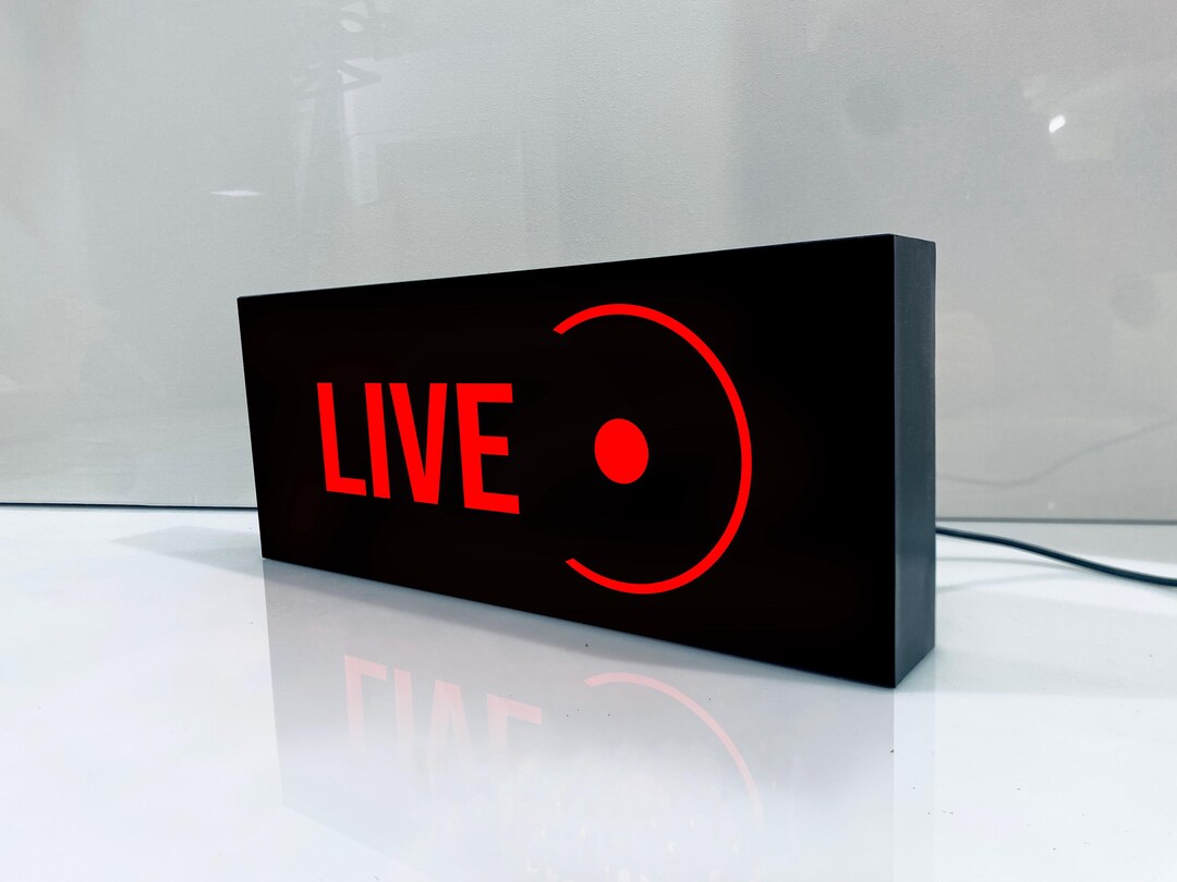 Live Studio Light up Illuminated Sign Light Box | on Air | Music ...