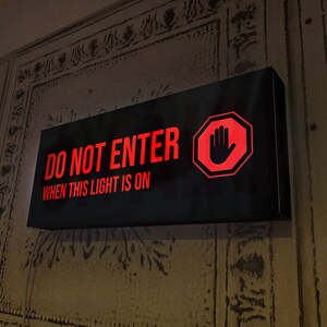 Do Not Enter Light up Sign: USB Powered Studio Decor - Etsy UK