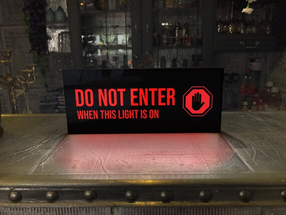 Do Not Enter WARNING Light up Illuminated Sign Light Box USB - Etsy