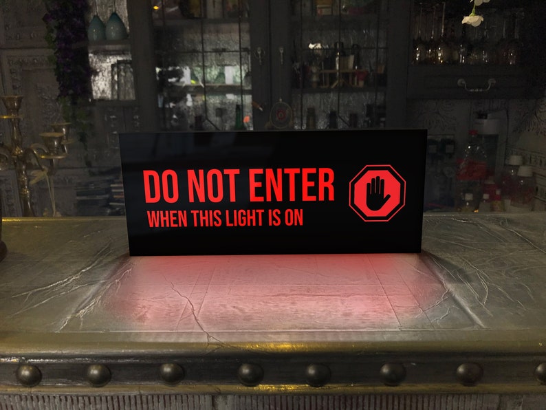 Do Not Enter WARNING Light up Illuminated Sign Light Box USB - Etsy