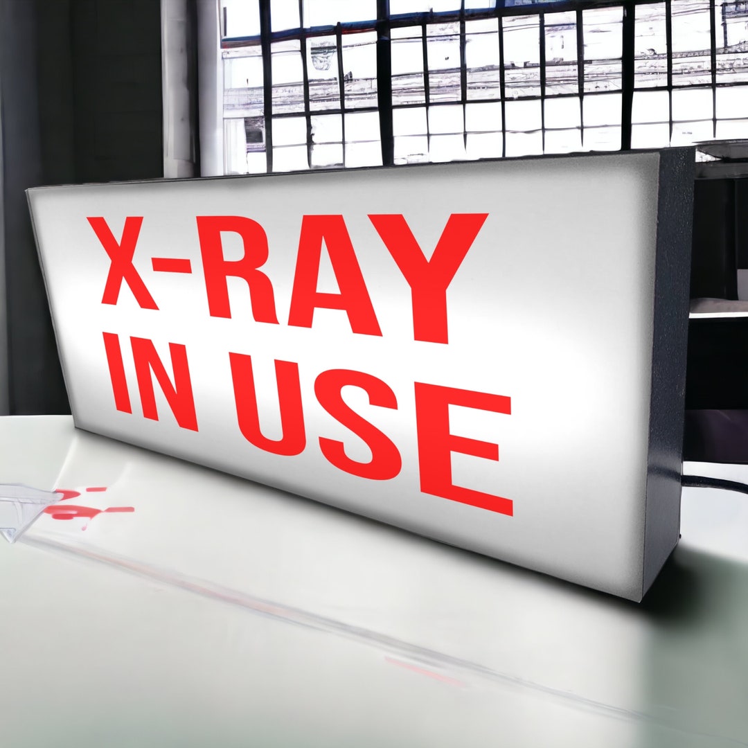 X-ray Light up Illuminated Sign Light Box | USB LED Powered | Warning ...