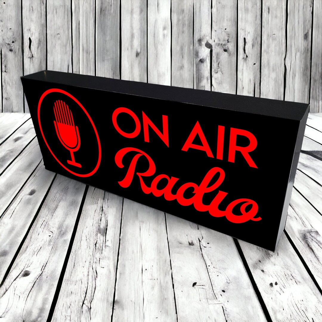 On Air Radio Light up Illuminated Sign Light Box | on Air | Music ...
