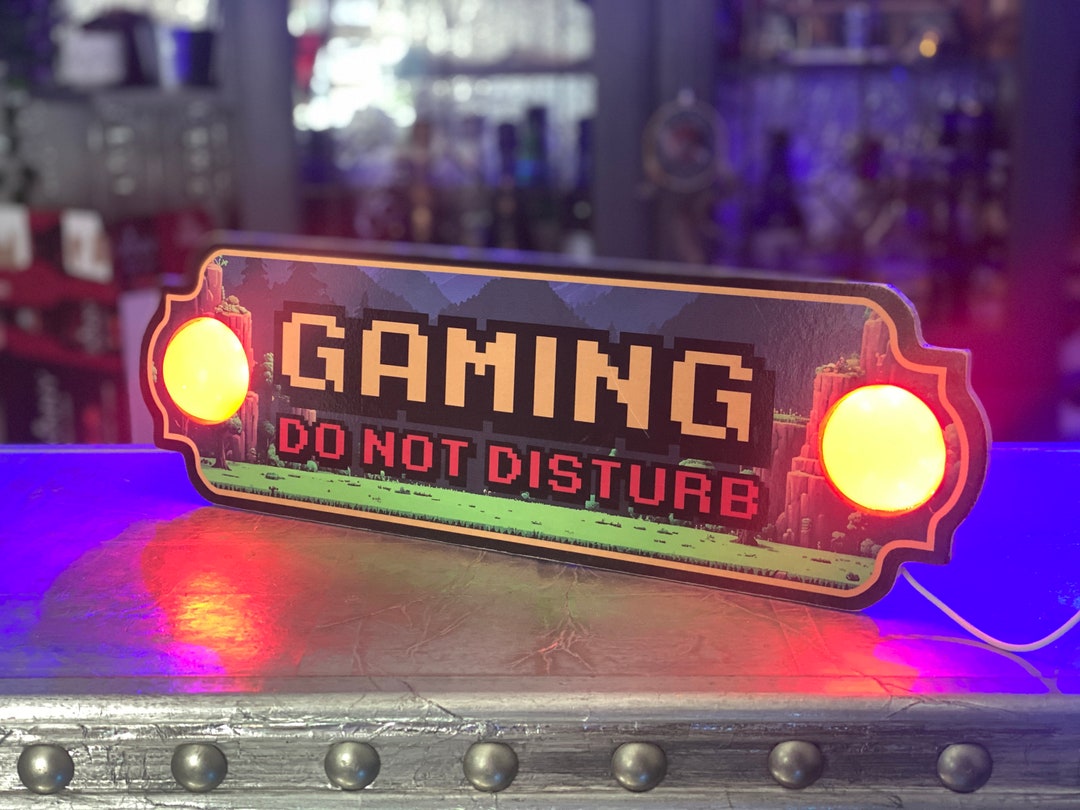 Gaming Do Not Disturb Light up Illuminated Sign Light Bulb USB LED ...