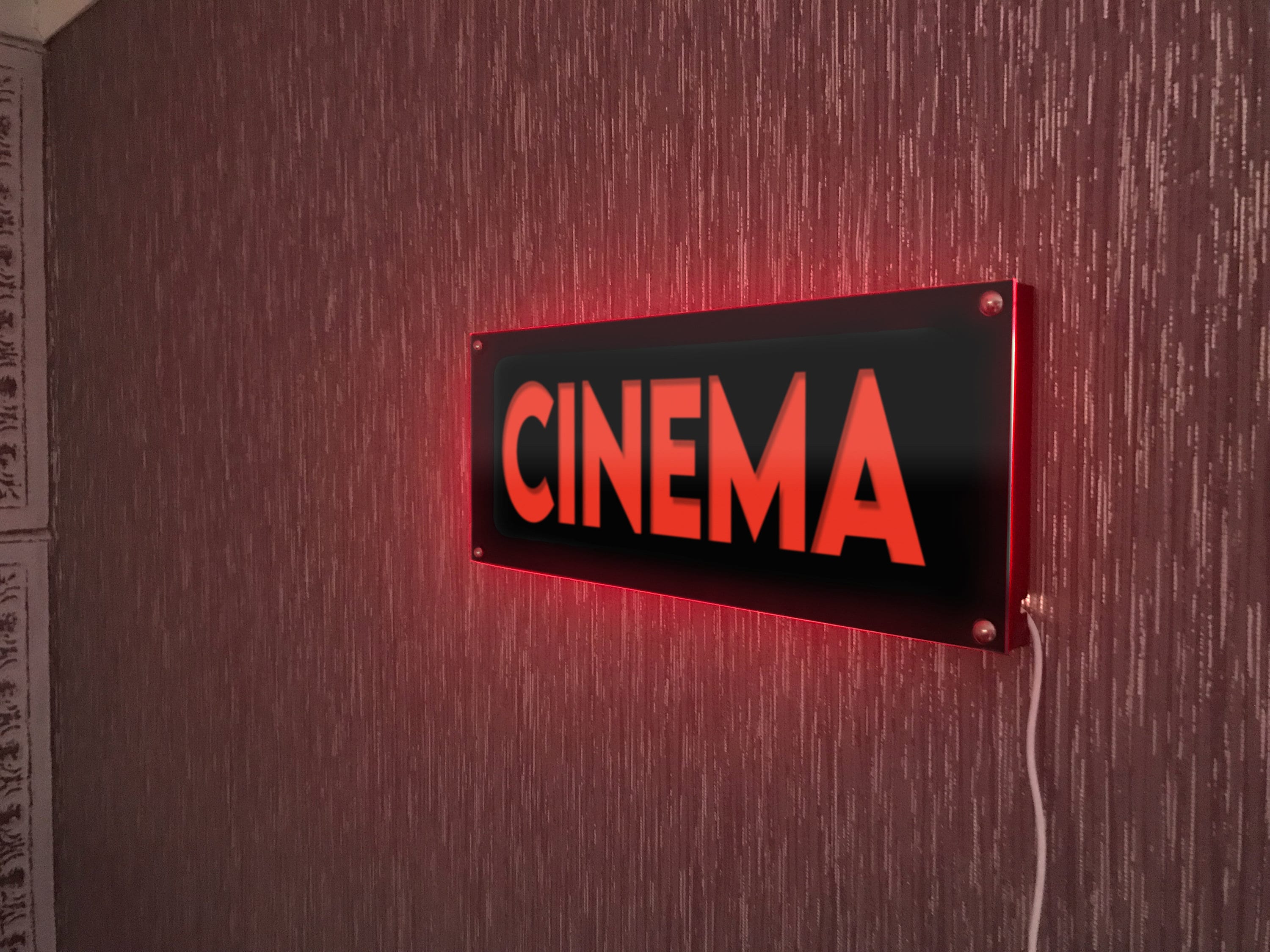 Cinema Retro Light up Illuminated Sign Light Box USB LED | Etsy UK