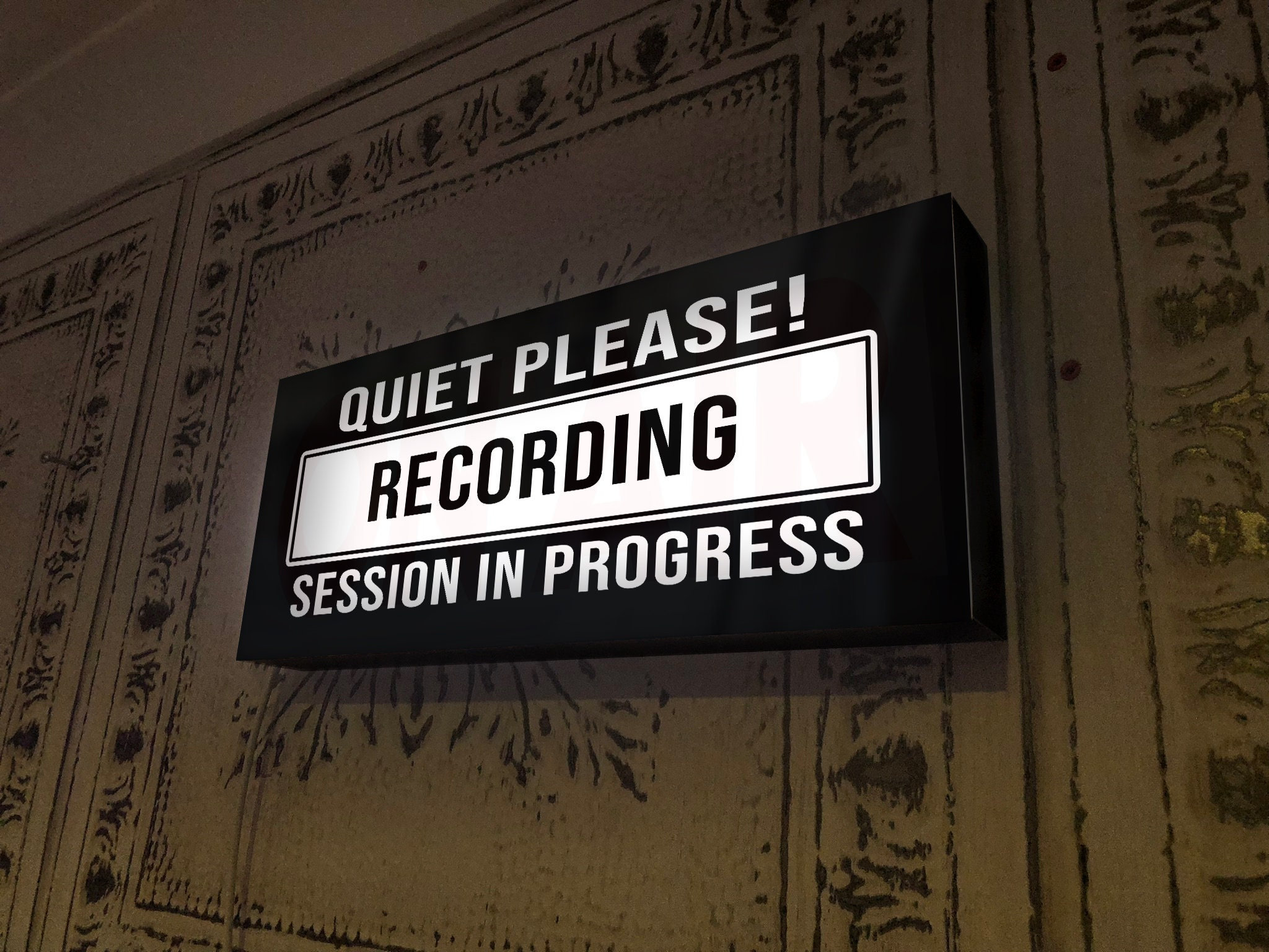 Quiet Please Recording Sign