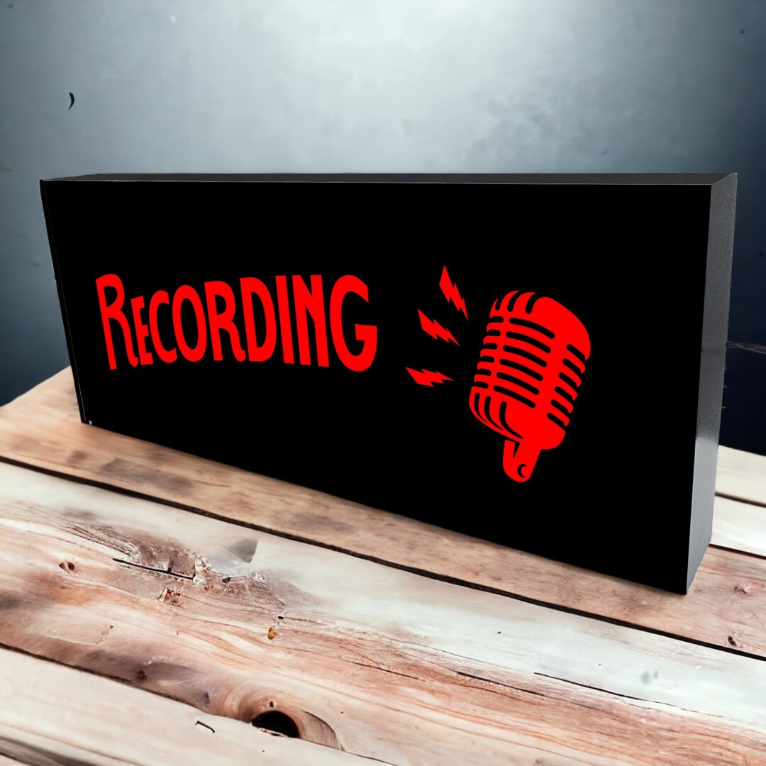Recording 50's Light up Illuminated Sign Light Box USB - Etsy