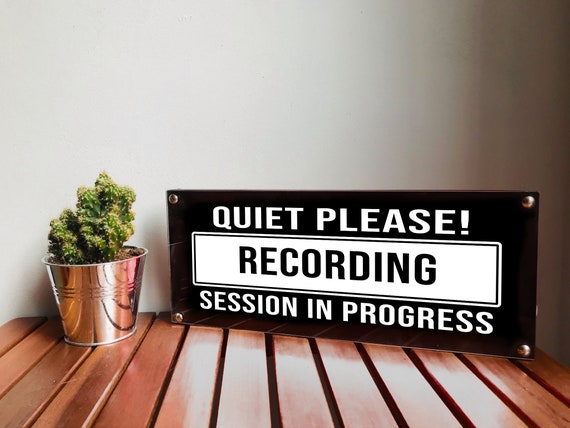 Quiet Please Recording Light up Illuminated Sign Light Box | Etsy Australia