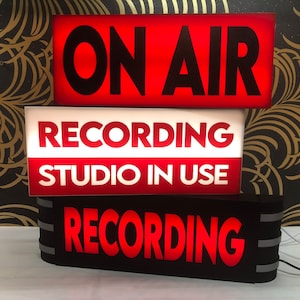 Recording Light up Illuminated Sign Light Box | USB LED Powered ...