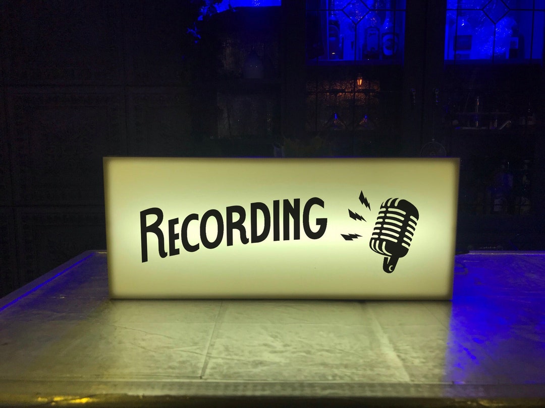 Recording Vintage Style Illuminated Sign Light Box Vintage Colour | on ...