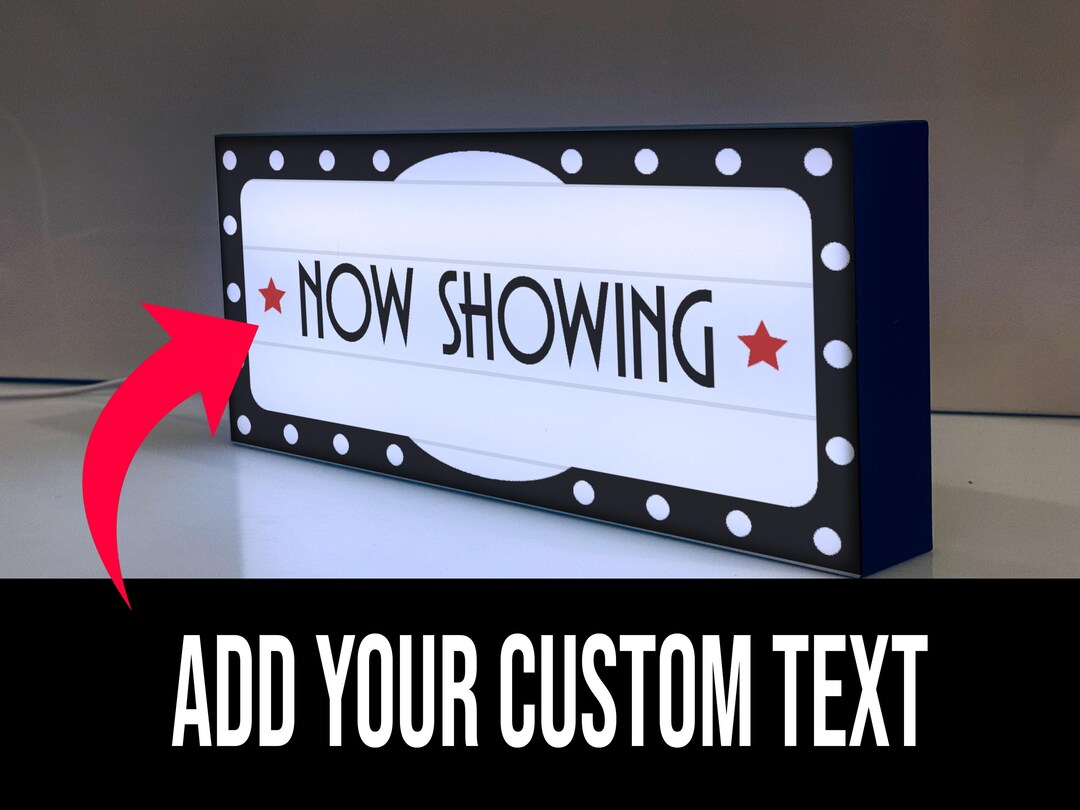 Personalized CINEMA Light up Illuminated Sign Light Box | on Air ...