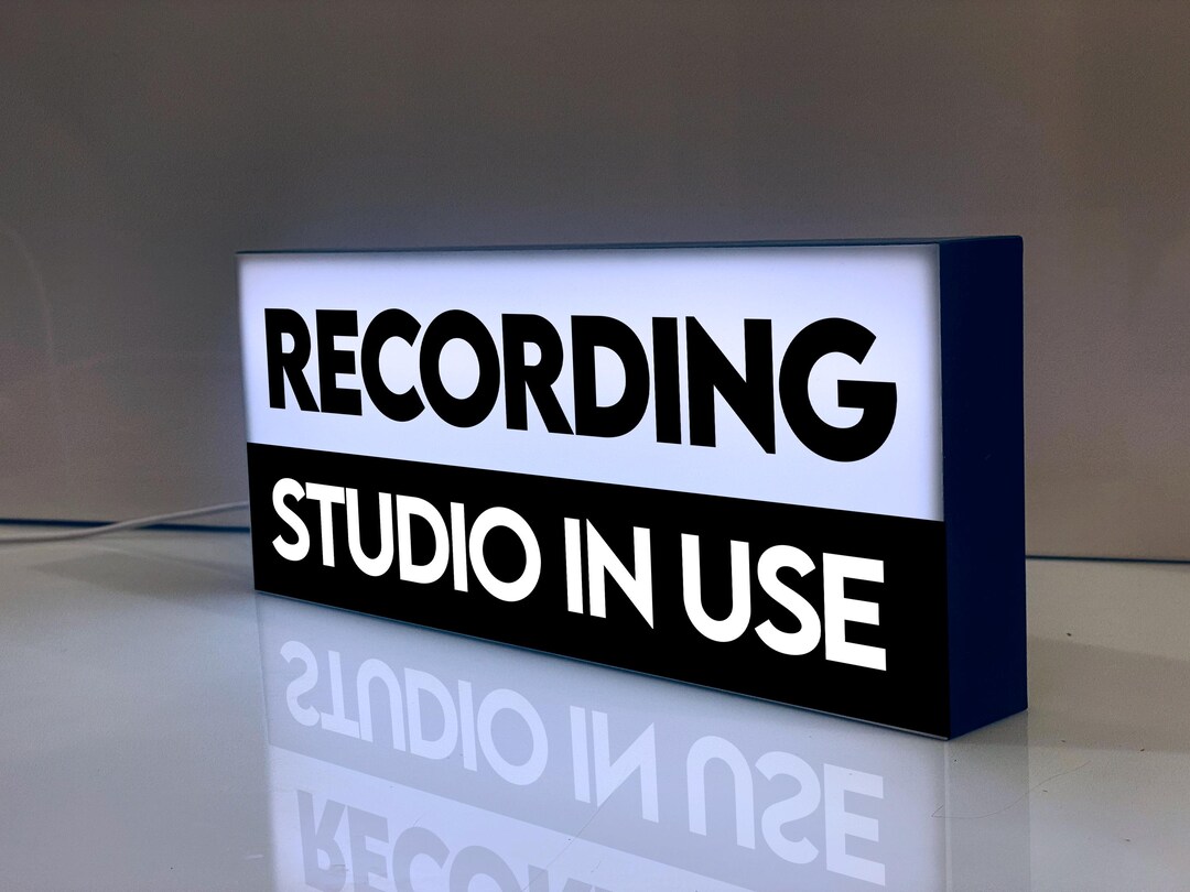Recording Light up Illuminated Sign Light Box | on Air | Music | Radio ...