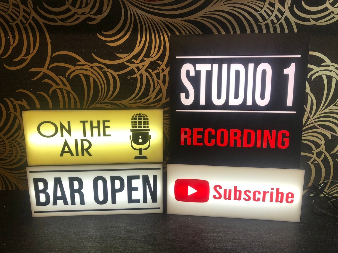 Recording Light up Illuminated Sign Light Box USB LED - Etsy UK