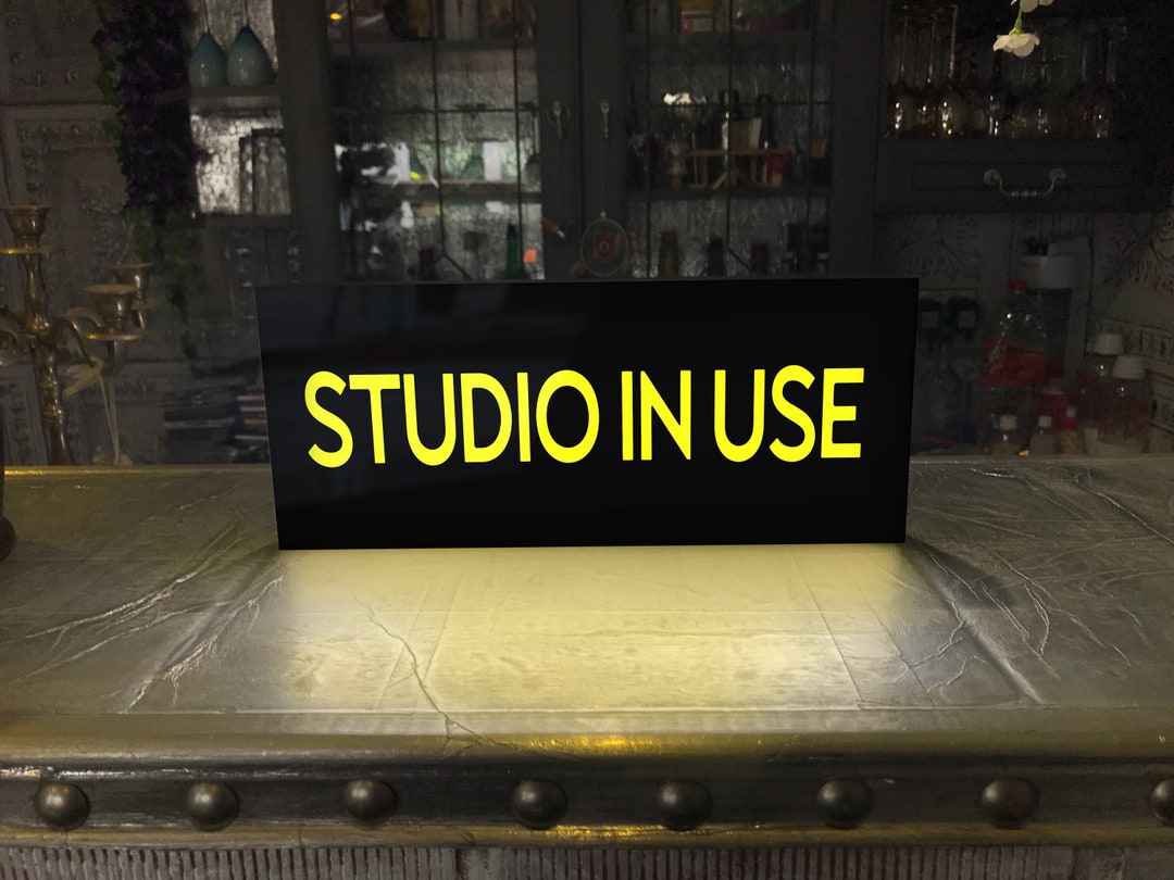 Studio in Use Light up Illuminated Sign Light Box USB LED - Etsy UK