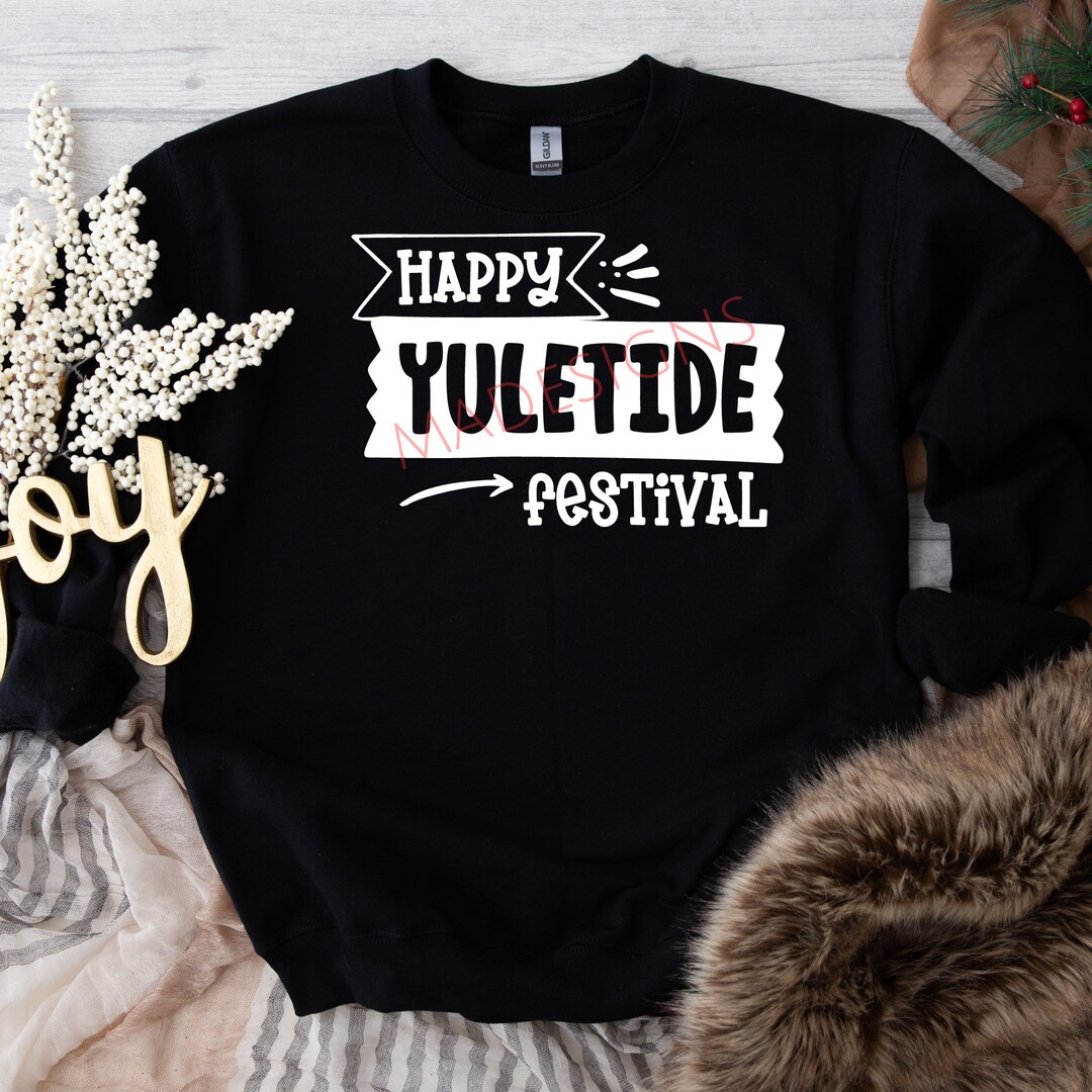Merry Yule Sweater, Happy Solstice Sweater, Winter Solstice Sweatshirt ...