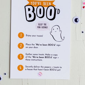 Halloween You've Been Booed Printable, Halloween Game, Halloween ...