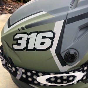 Motocross Helmet Custom Decal Set | Easy to Apply Vinyl Stickers ...