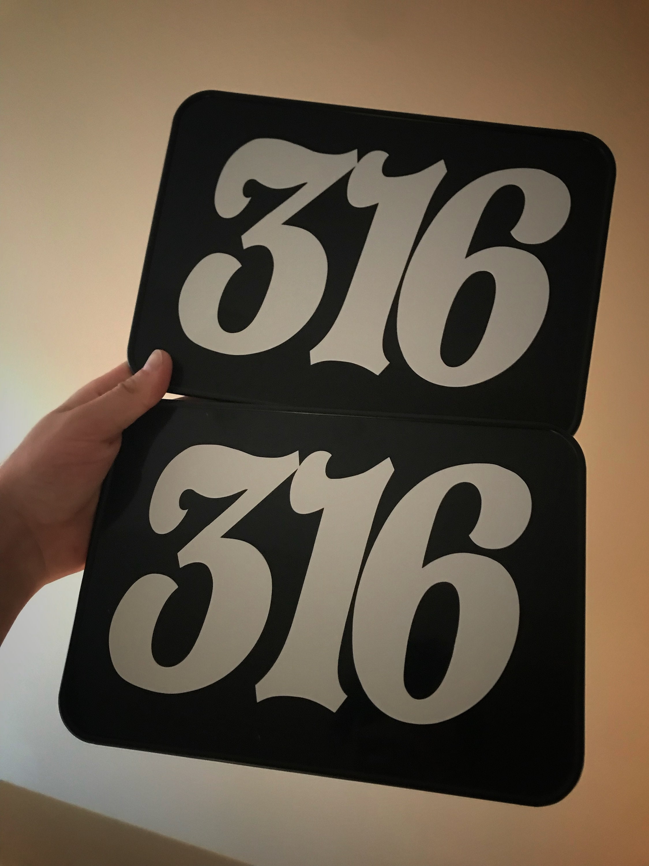 Custom Retro Style Motorcycle Stickers for Number Plates Vinyl Die Cut ...