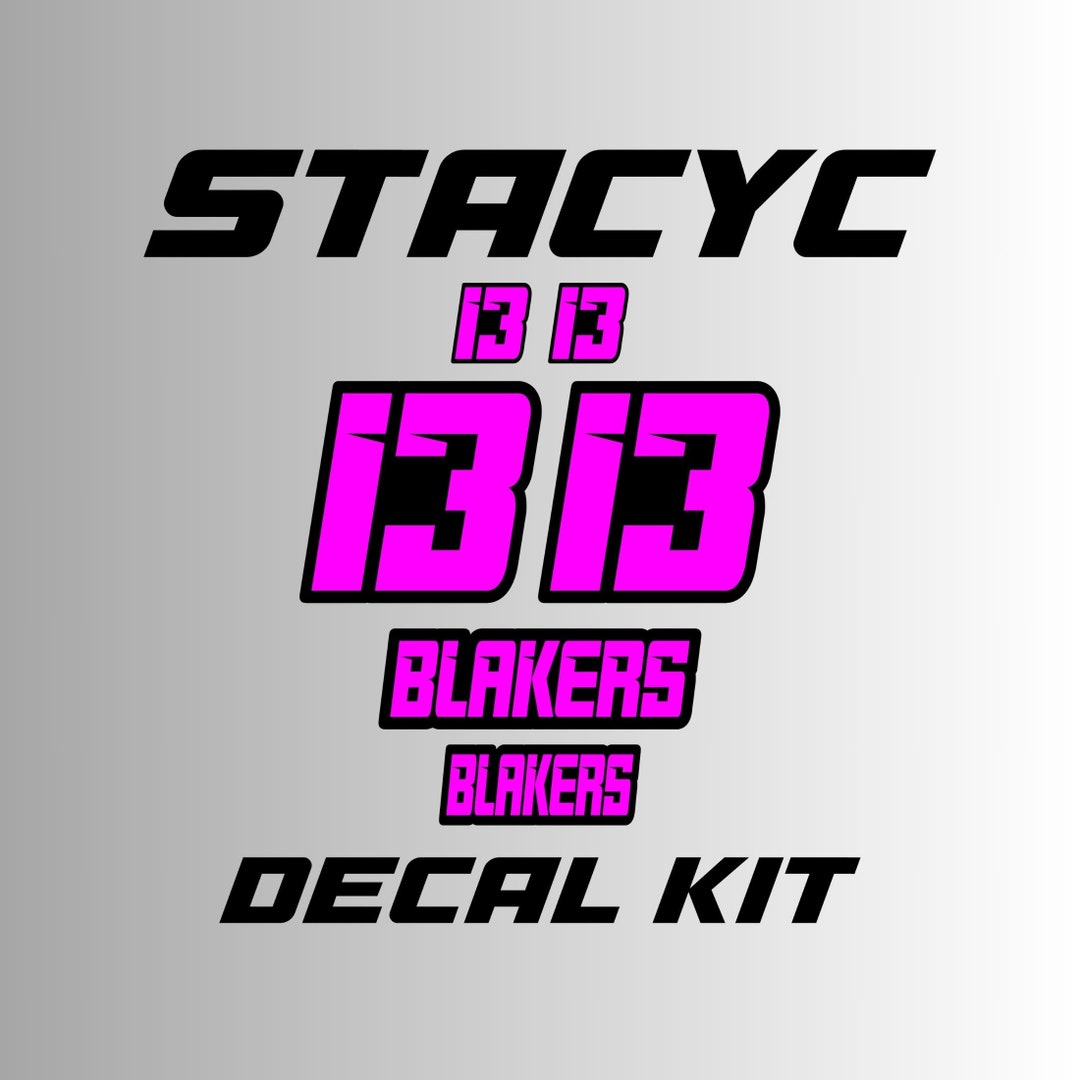 Custom Decal Kit for Stacyc Balance Bike Choose Name, Color and Font ...