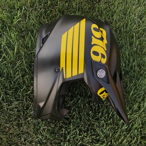 Motorcycle Helmet Decals Retro Font Stripes Dirt Bike Motocross Custom ...