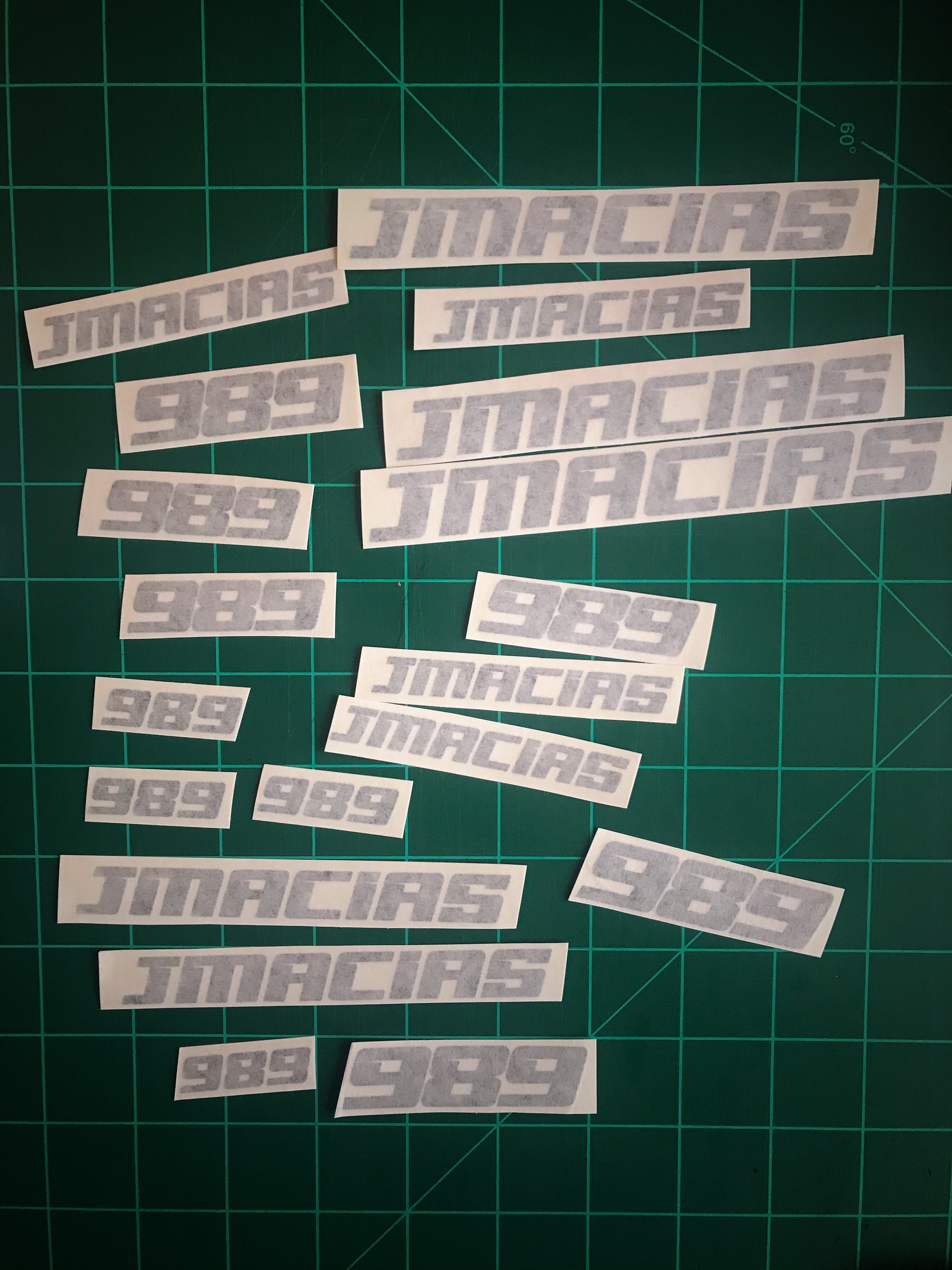 Motorcycle Helmet Decals | Name and Number Vinyl Die-cut | Mountain ...
