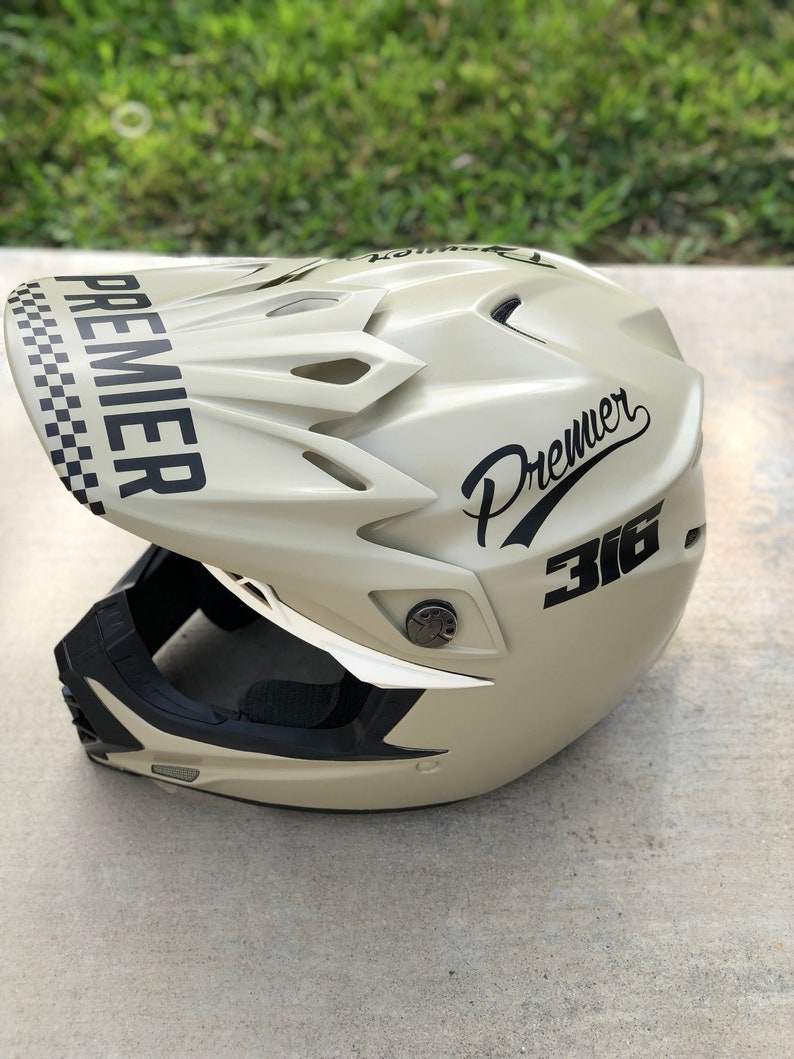 Set of Custom Motorcycle Helmet Decals for Dirt Bike Motocross - Choose ...