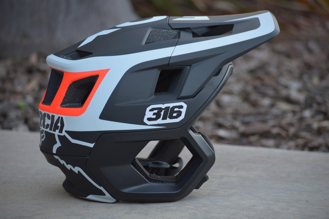 Mountain Bike Helmet Decal Kit | Custom Made | Choose Name and Number ...