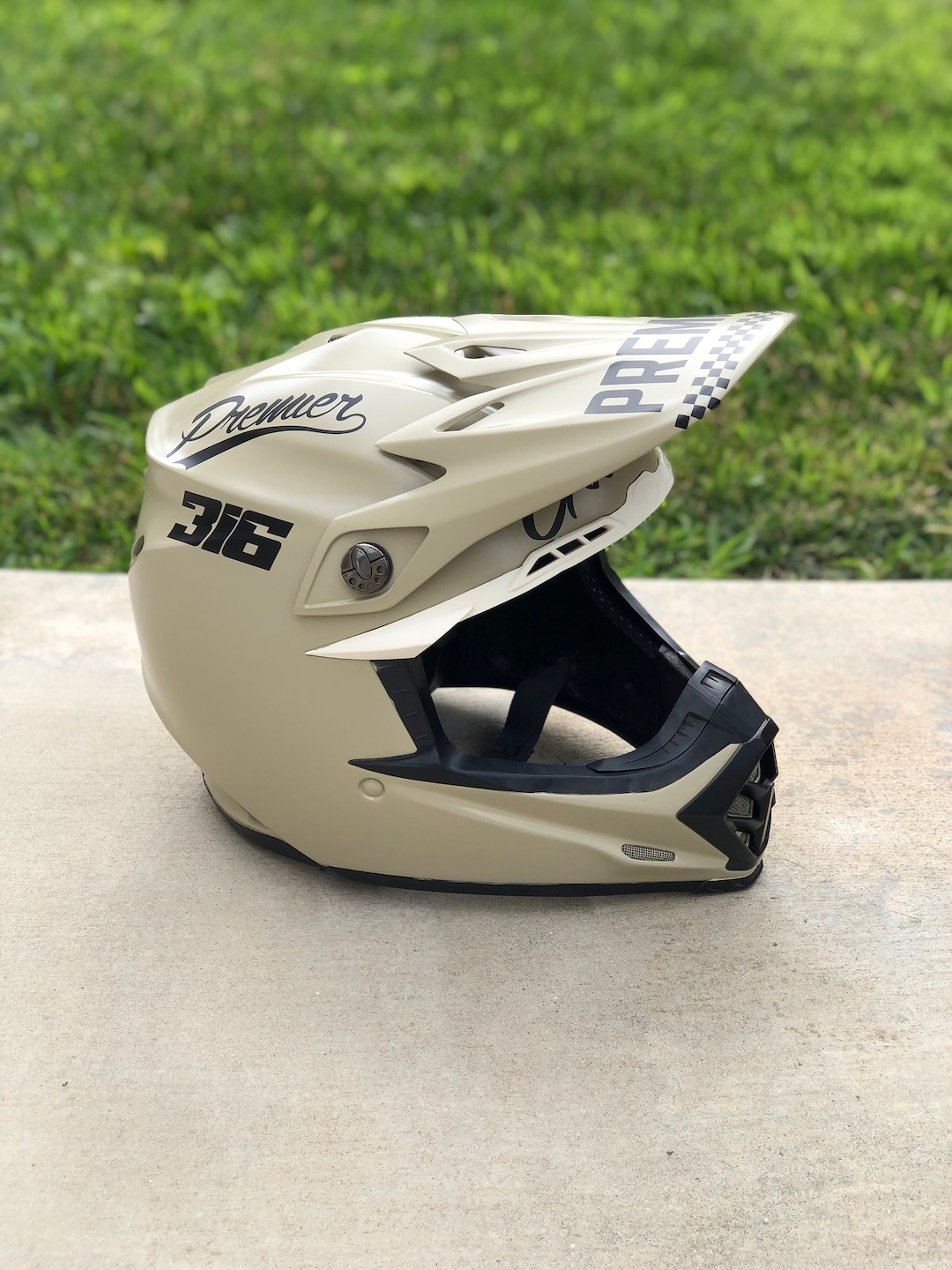 Set of Custom Motorcycle Helmet Decals for Dirt Bike Motocross - Choose ...