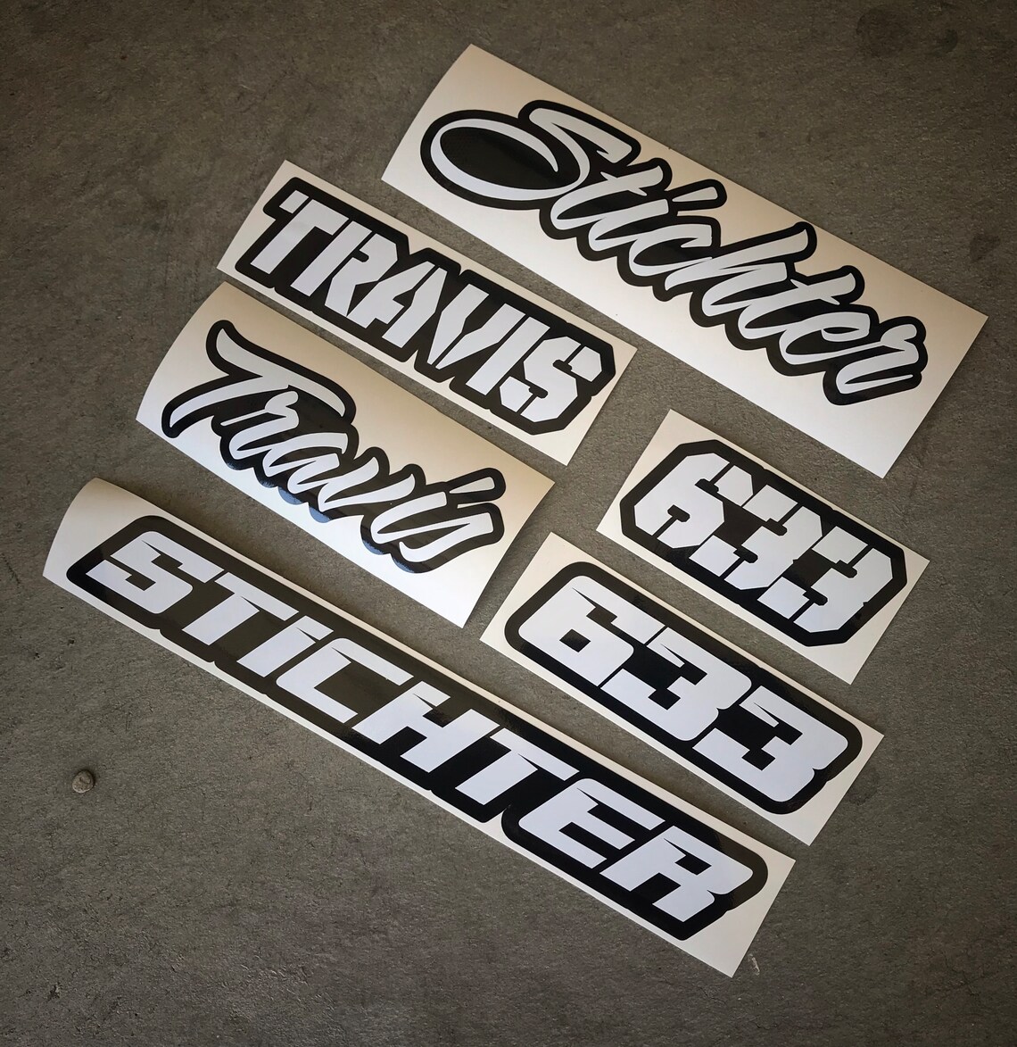 Mountain Bike Helmet Decal Kit | Custom Made | Choose Name and Number ...