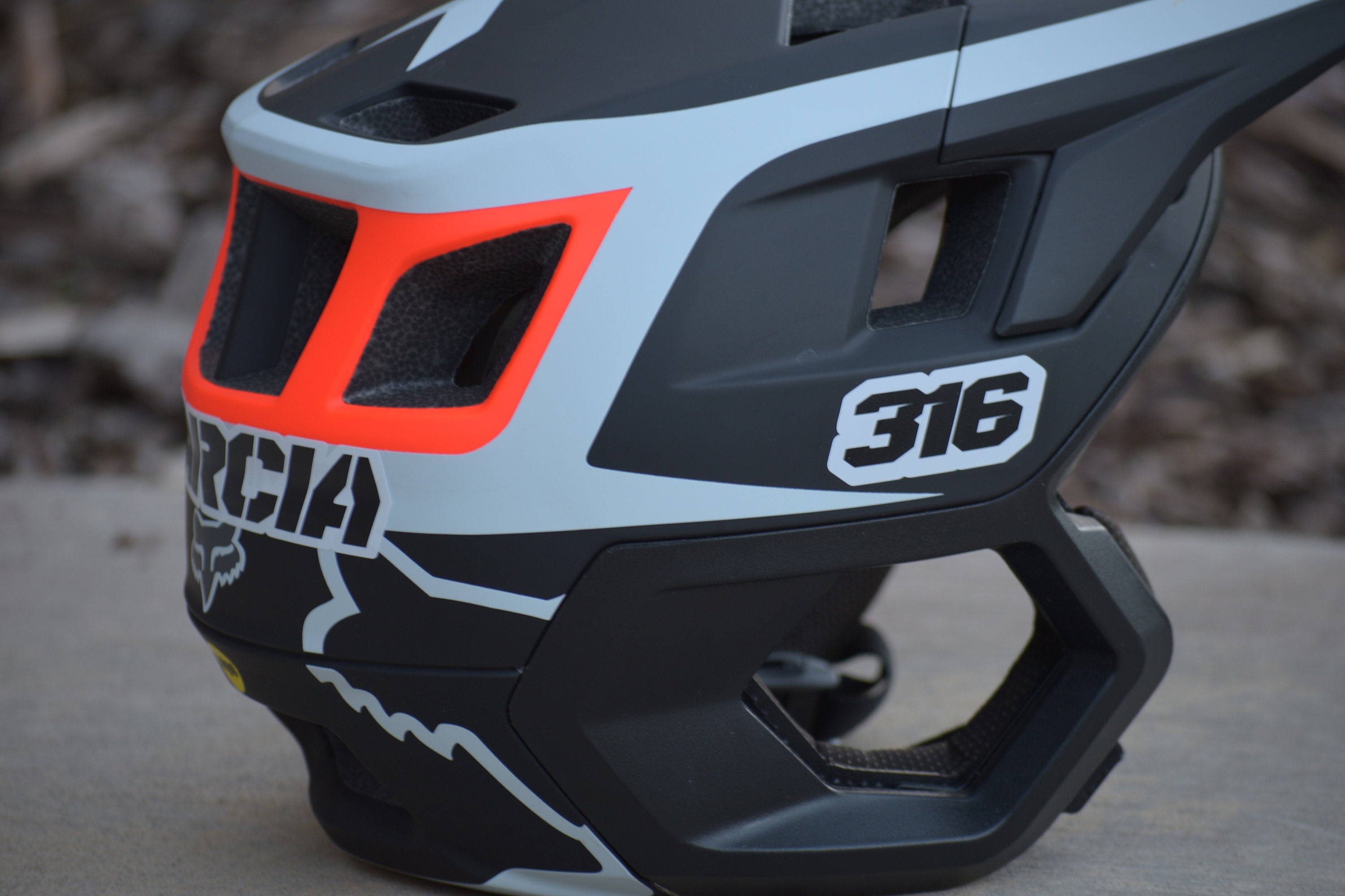 Mountain Bike Helmet Decal Kit | Custom Made | Choose Name and Number ...