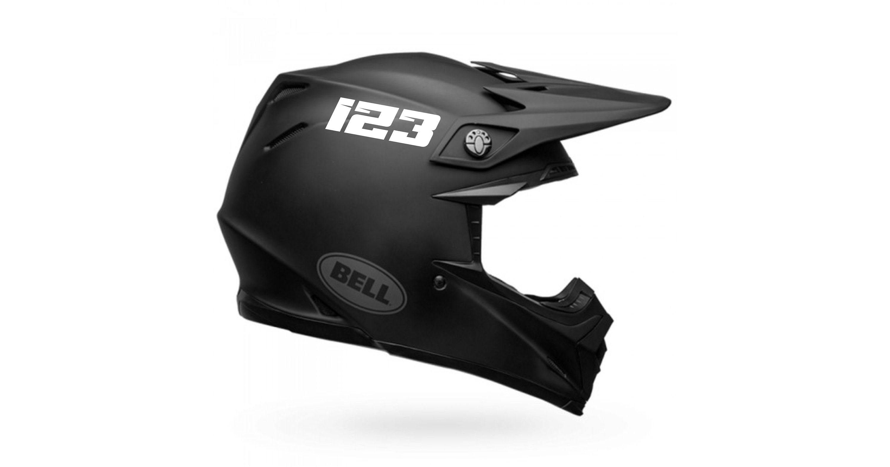 Custom Helmet Vinyl Decal Set for Motorcycle, Motocross, Mountain Bike ...