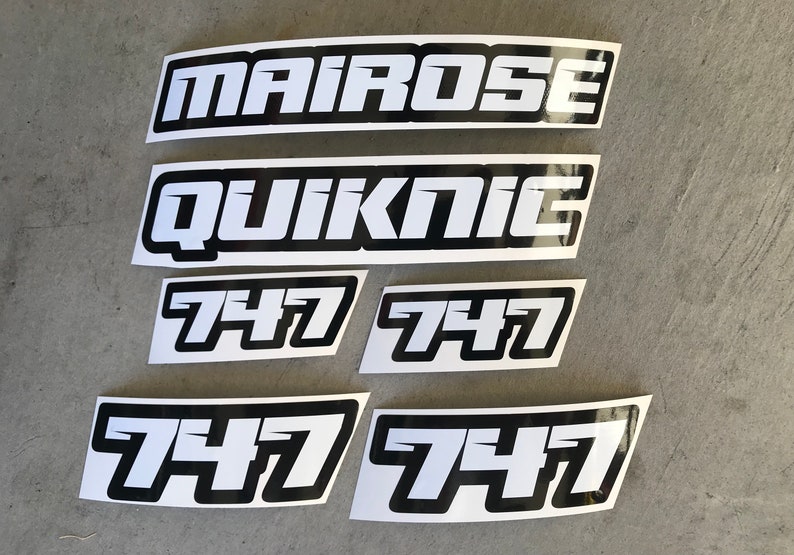 Custom Name and Number Vinyl Decals in Two Colors for Motocross and ...