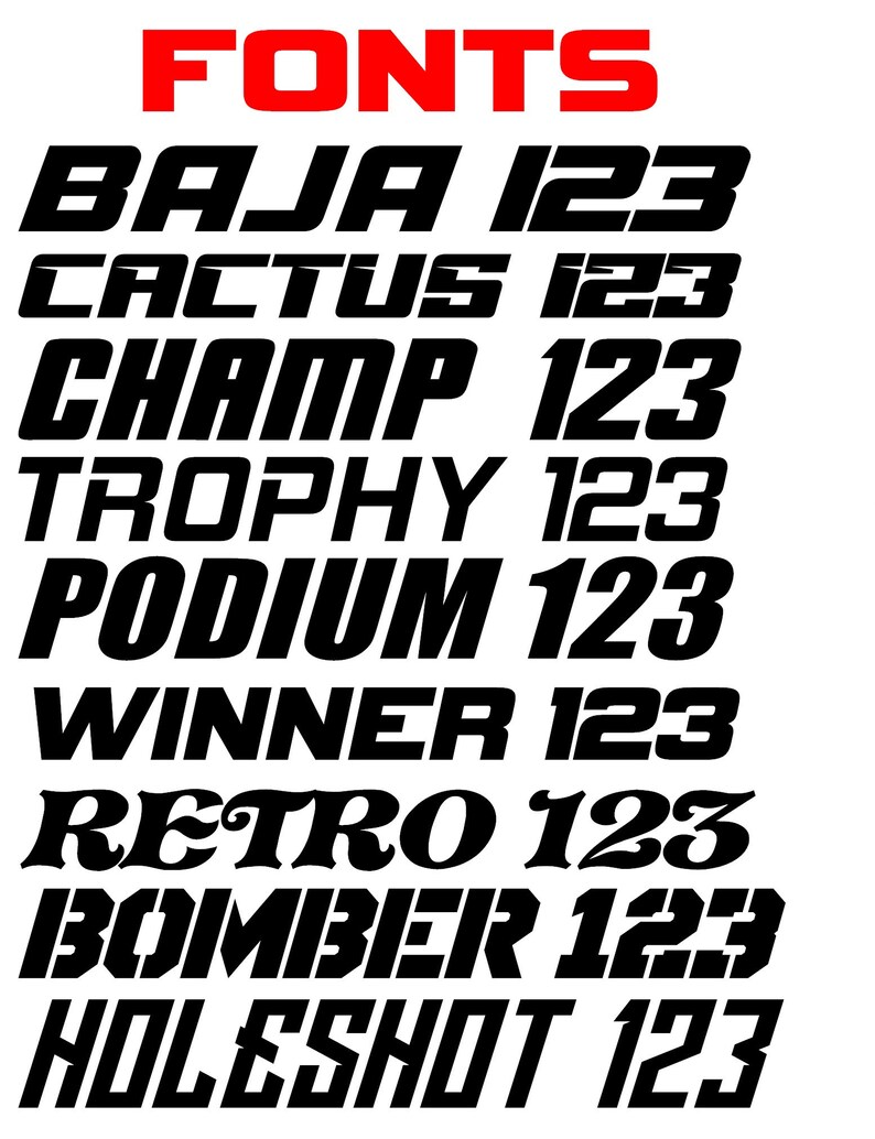 Custom Decal Kit for Stacyc Balance Bike Choose Name, Color and Font ...