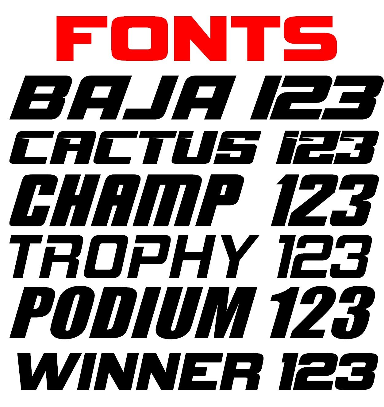 Set of 2 Custom Race Car Decals for Baja Chase Truck Trailer Buggy RZR ...