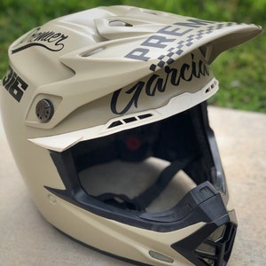 Set of Custom Motorcycle Helmet Decals for Dirt Bike Motocross - Choose ...
