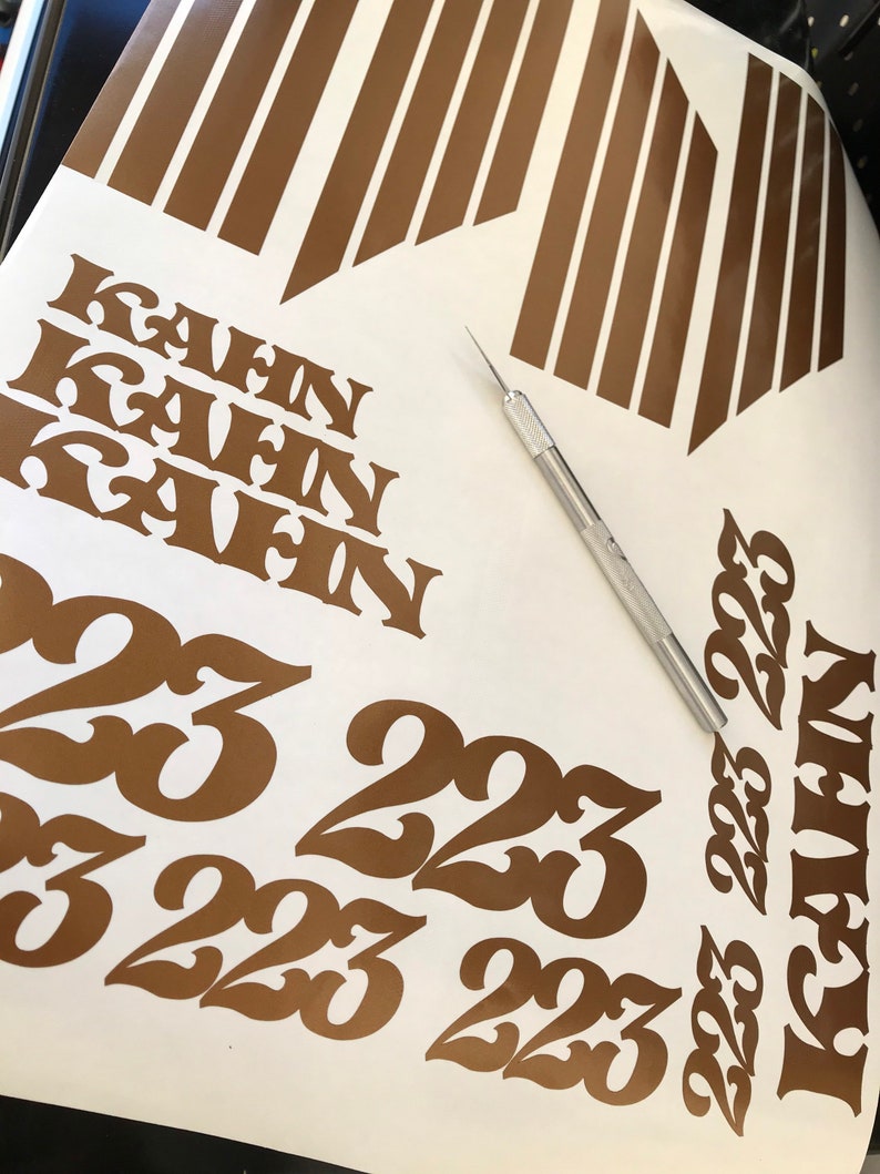 Motorcycle Helmet Decals Retro Font Stripes Dirt Bike - Etsy