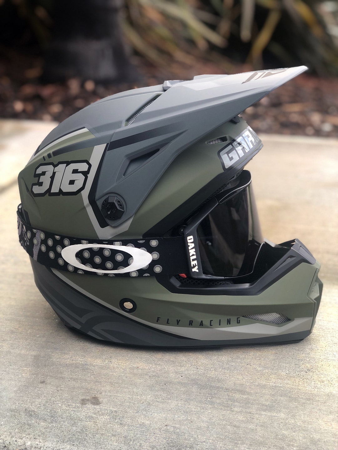 Motocross Helmet Custom Decal Set | Easy to Apply Vinyl Stickers ...