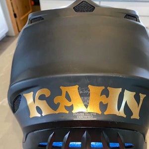 Motorcycle Helmet Decals Retro Font Stripes Dirt Bike Motocross Custom ...